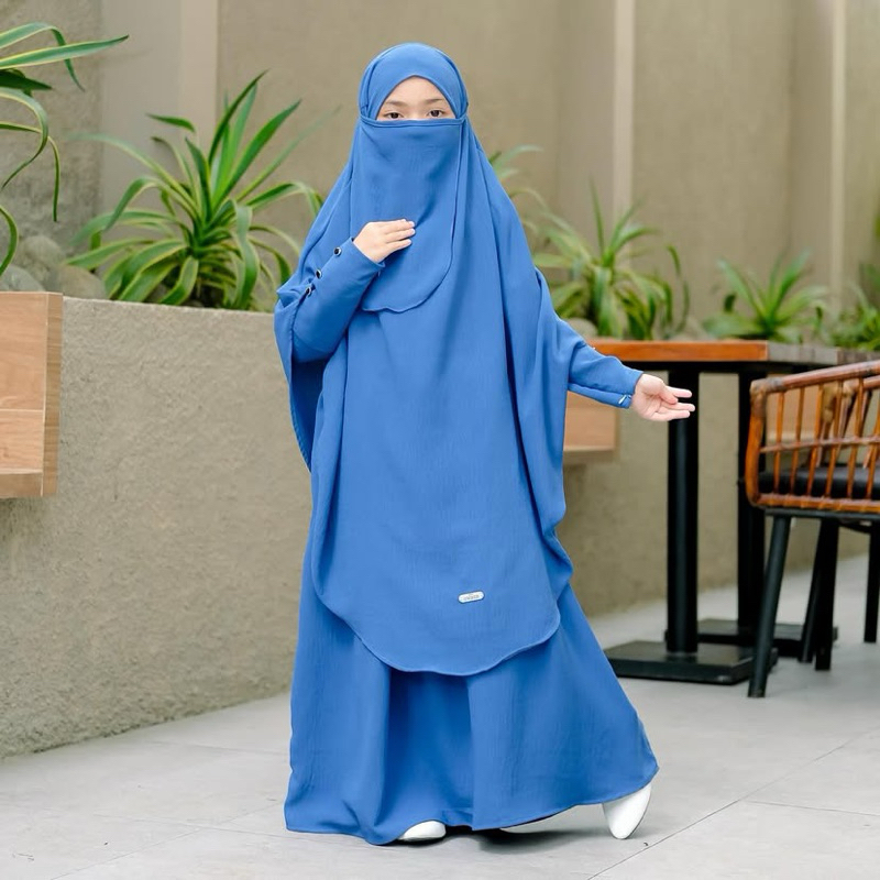 Luthfia kids-Gamis for girls 1 to 11 years cringkel airflow MECCA SET ...