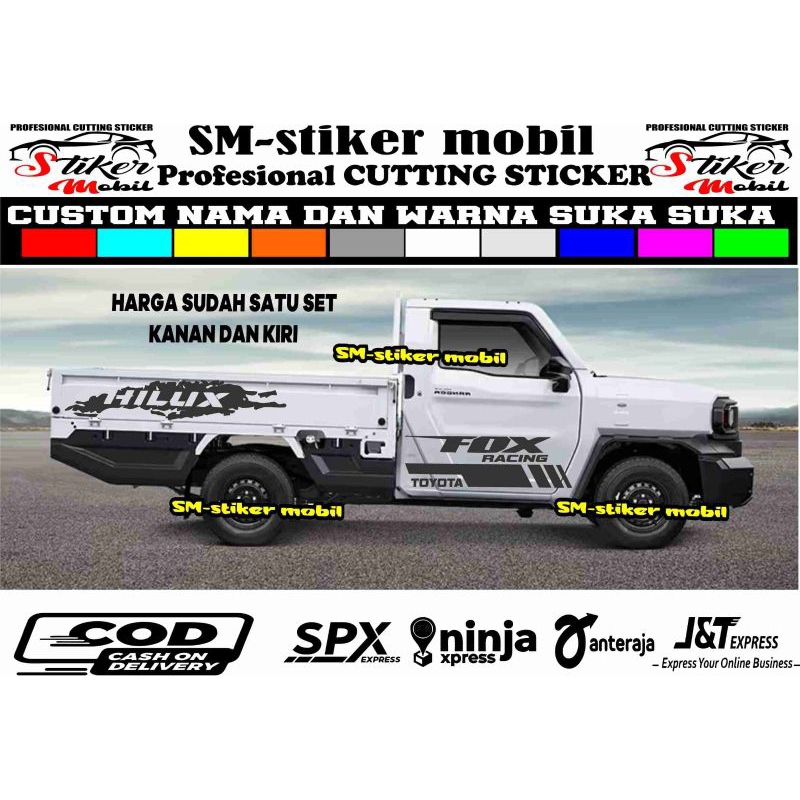 Price right and left sticker hilux triton strada navara single cabin ...