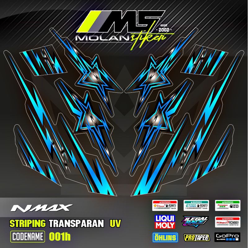 Decal Sticker Striping Transparent Uv Variations Nmax Star Nmax Gen 1 ...