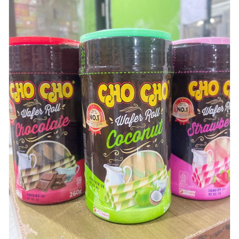 Canned BREAD CHO CHO WAFER ROLL 260g CHOCHO ASFOR | Shopee Malaysia