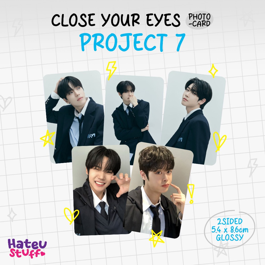 CLOSE YOUR EYES Unofficial Photocard PROJECT 7 + Selca | Shopee Malaysia