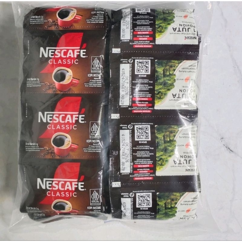 Nescafe Classic Sachet 2gr - 1 pack contains 60 sachets NEW PACKAGING ...