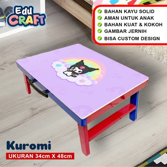 KAYU Kuromi Character Wooden Children's Folding Study Table / Children ...