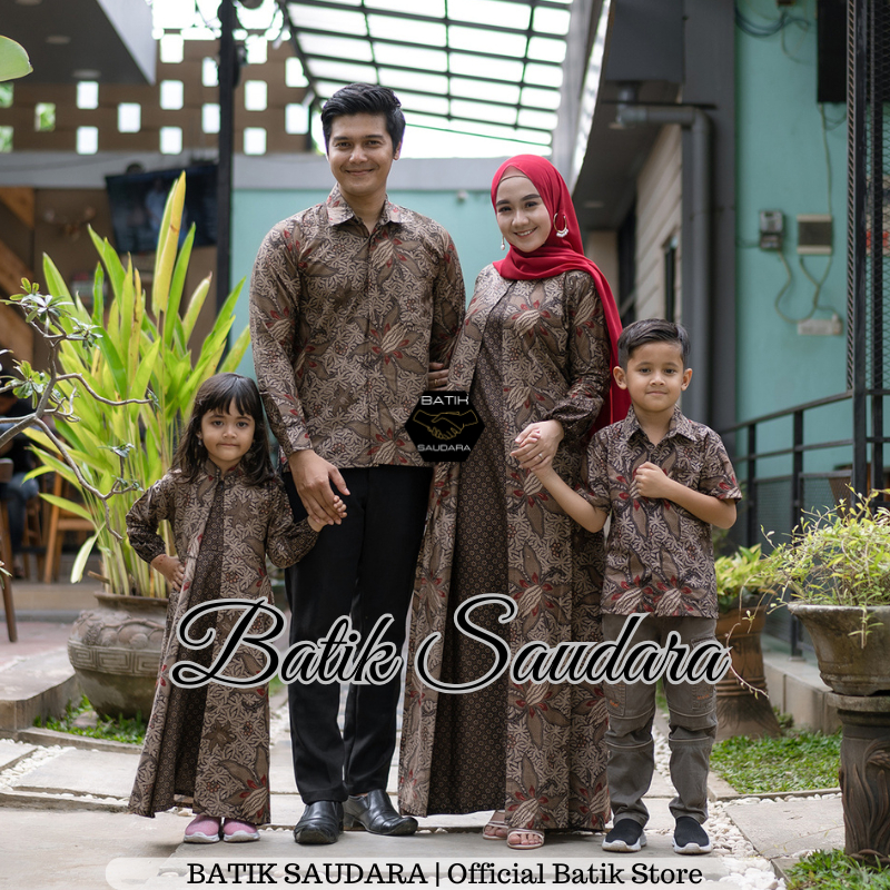Latest modern family couple batik set, jumbo family batik couple gamis ...