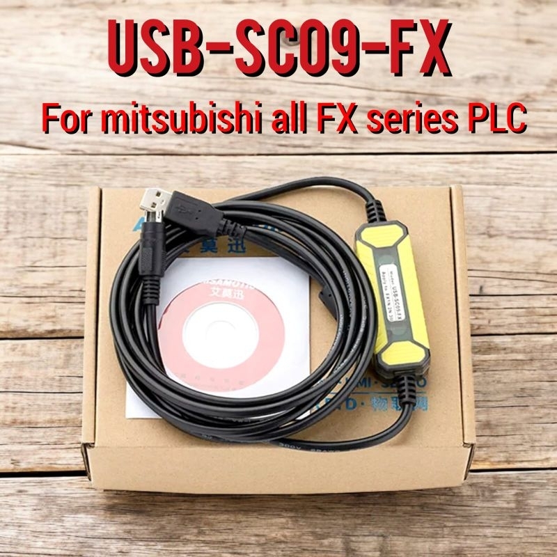 Mitsubishi usb-SC09-FX plc programming data cable 8pin usb program data ...