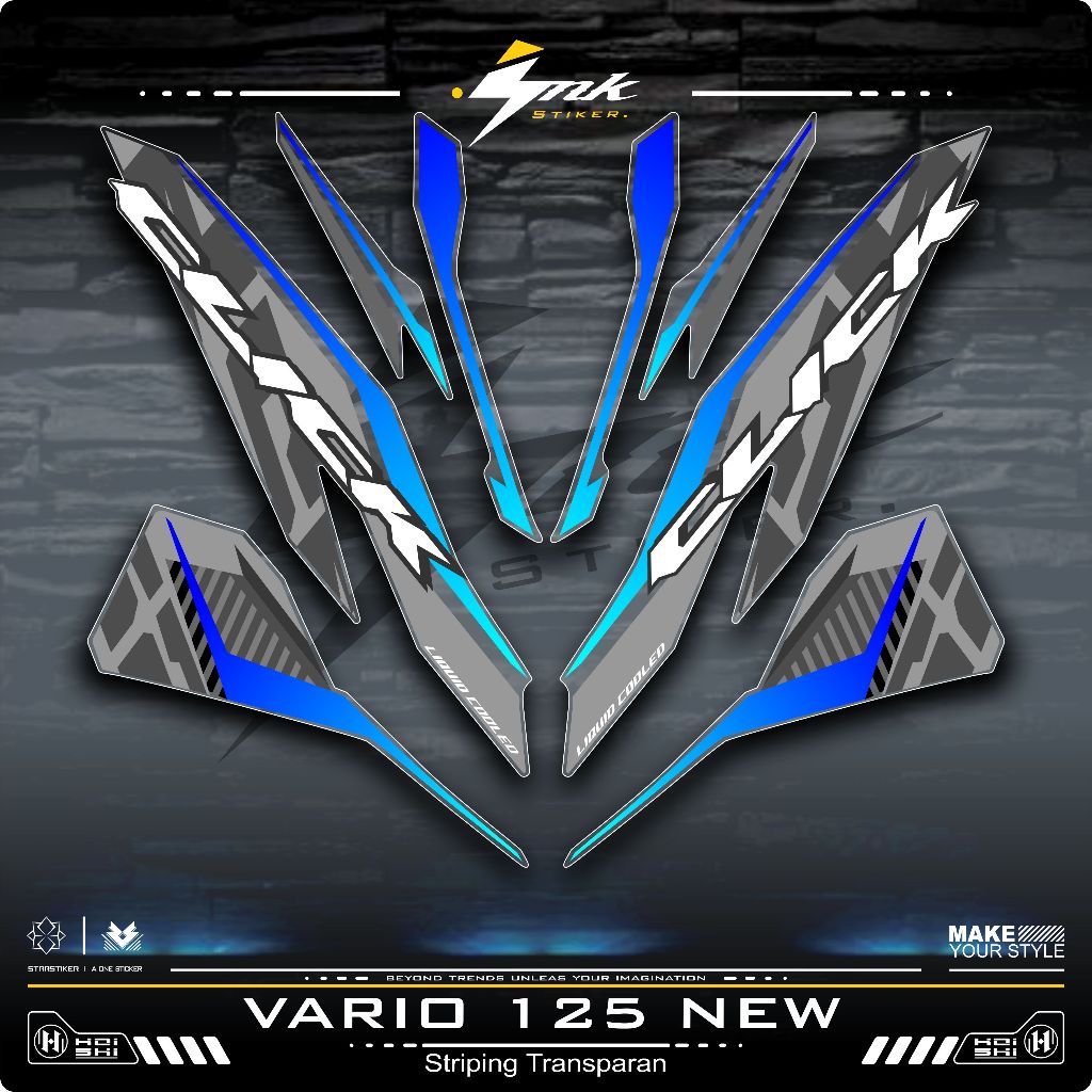 Transparent STRIPING VARIO 125 GEN 2 SKU 4 STICKERS CLEAR STICKER VARIO ...