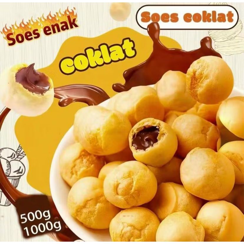 Chocolate Soes Cake 500g/1kg Dry Eclairs Chocolate Soes Various Flavors ...