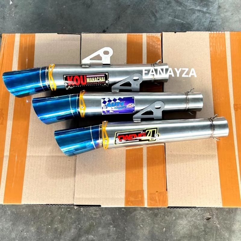 Canister Exhaust Muffler Only pipe Open Daeng sai4 Exhaust Racing 51mm ...