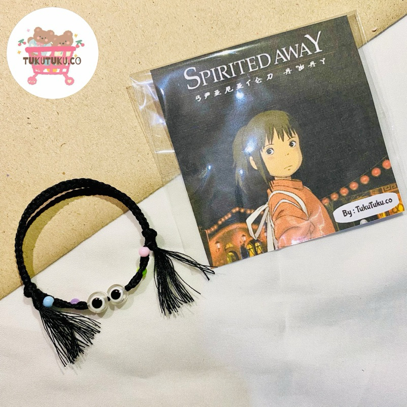 Handmade Spirited Away Ghibli Woven Rope Thread Bracelet / Ghibli Soot ...