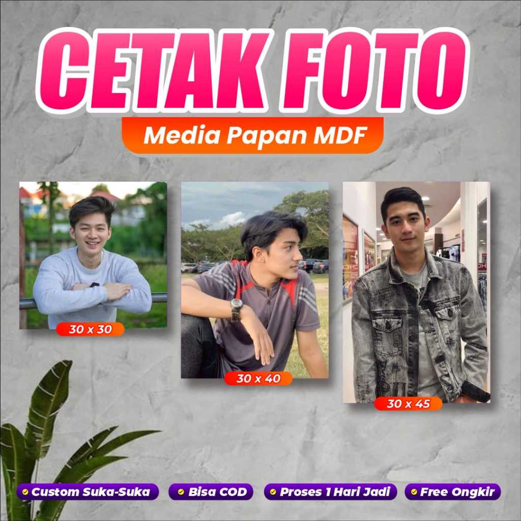 HIASAN DINDING Fast DELIVERY PRINT GLOSSY PHOTOS MDF JUMBO VIRAL WALL ...