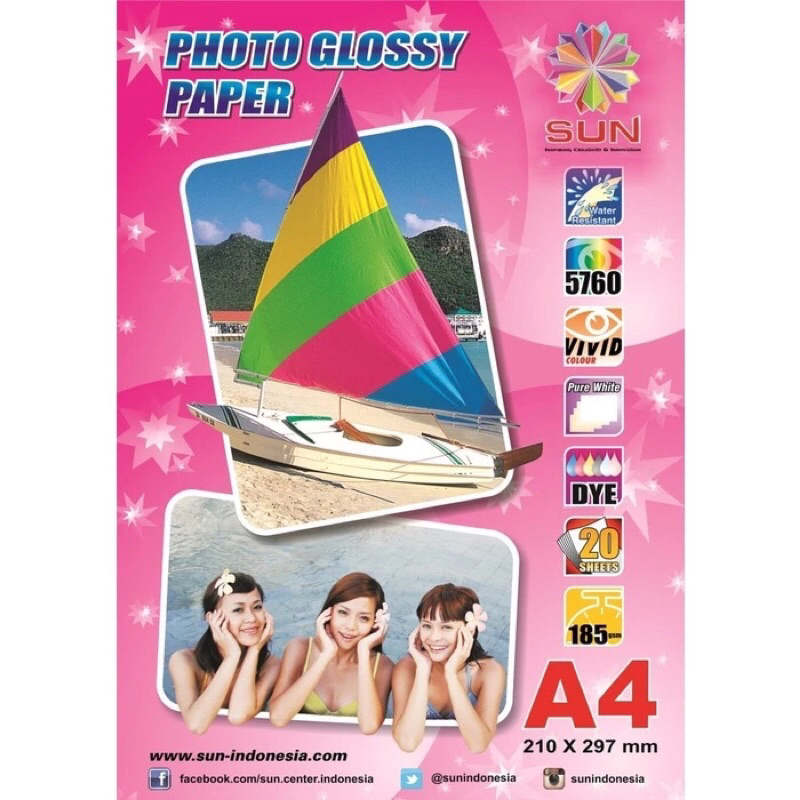 (Haza printing) A4 SUN Glossy Photo Paper | Shopee Malaysia