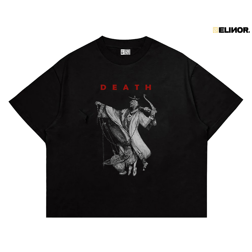 HITAM Kaos BOXY OVERSIZE DEATH BLACK HEAVYWEIGHT 20S PREMIUM THICK ...