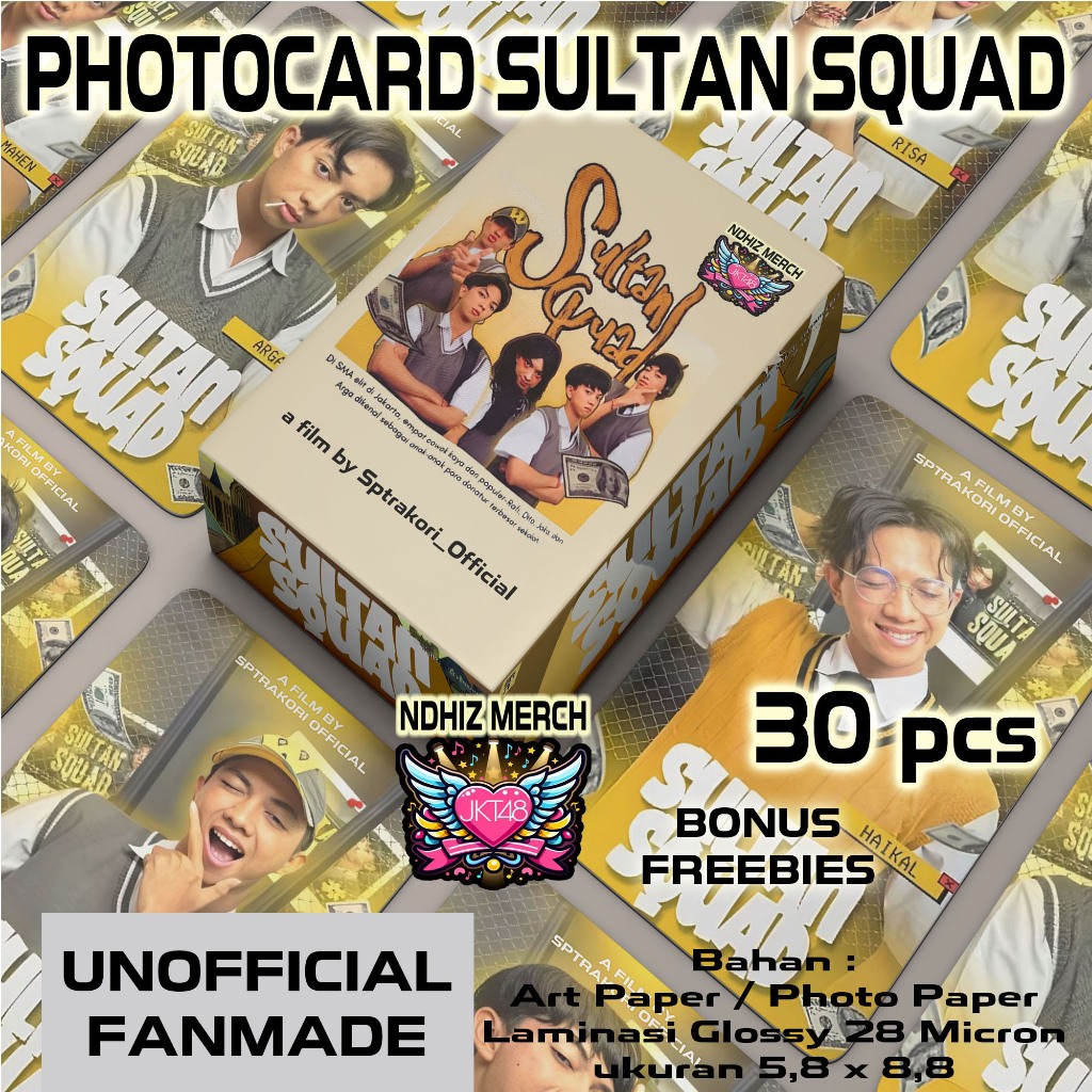 Sultan SQUAD PERTRACTORI PHOTOCARD 2 SIDES 30 PCS GLOSSY LAMINATED ...