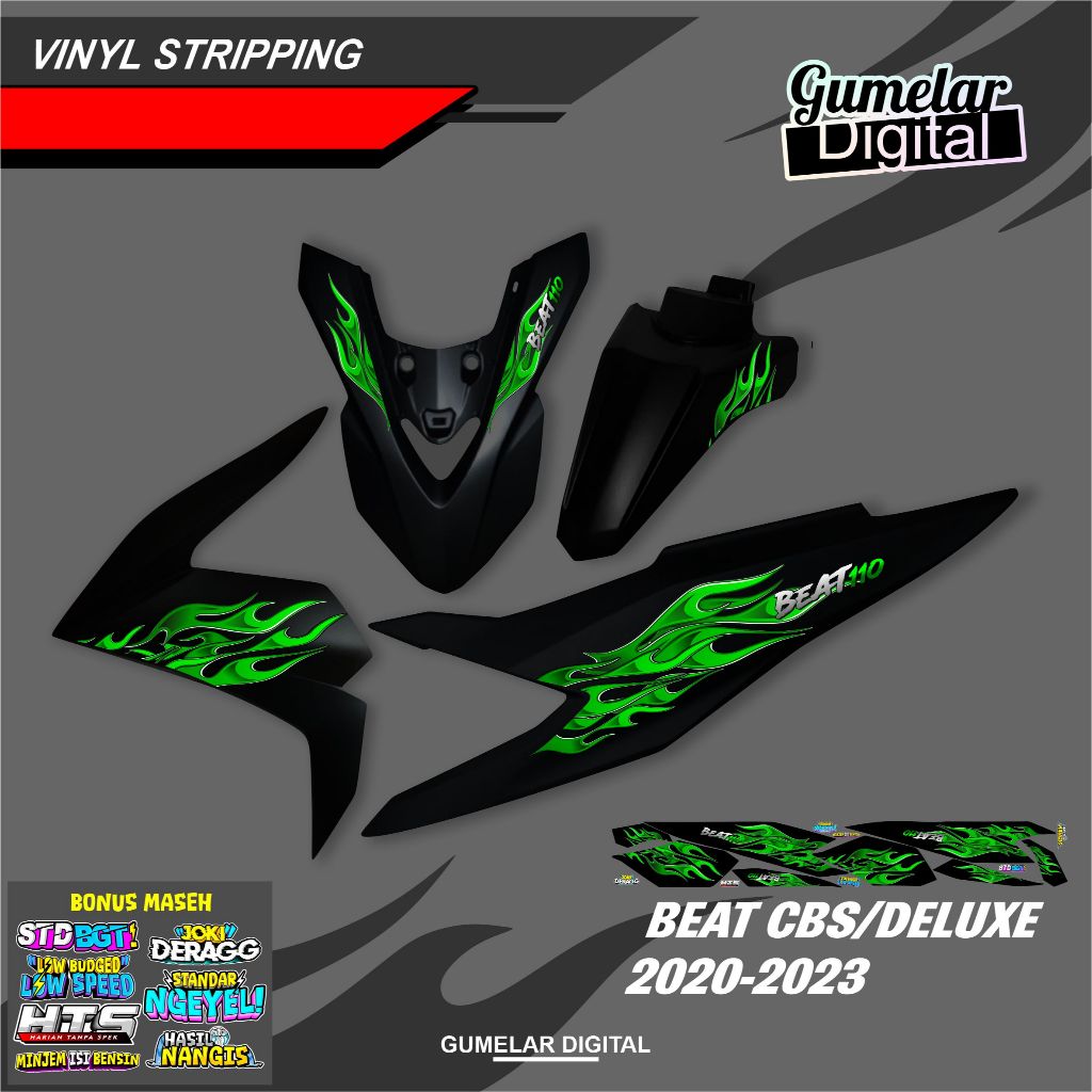 Newest HONDA BEAT DELUXE BEAT STREET API LIVERY SS R SIMPLE STRIPPING ...