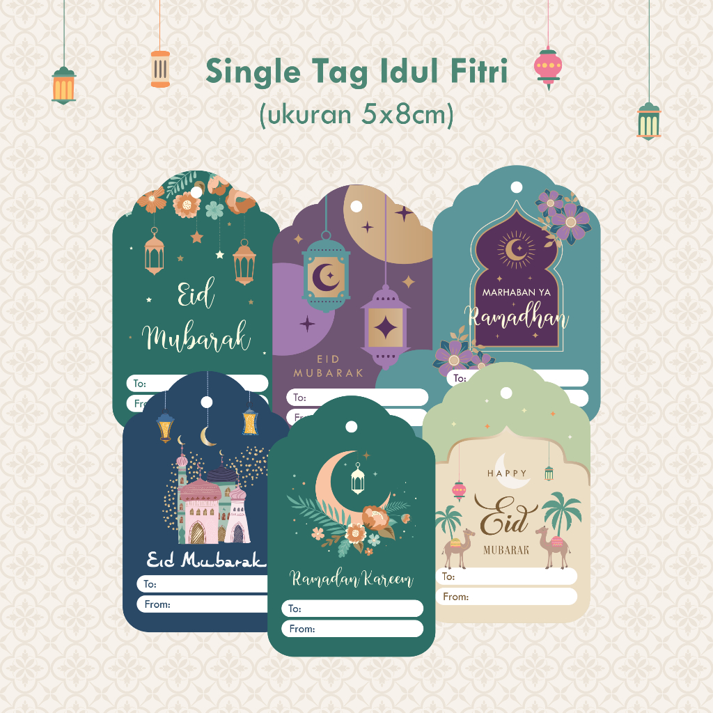 25 Pcs Eid Al-Fitr Hang Tags Eid Tags | Shopee Malaysia