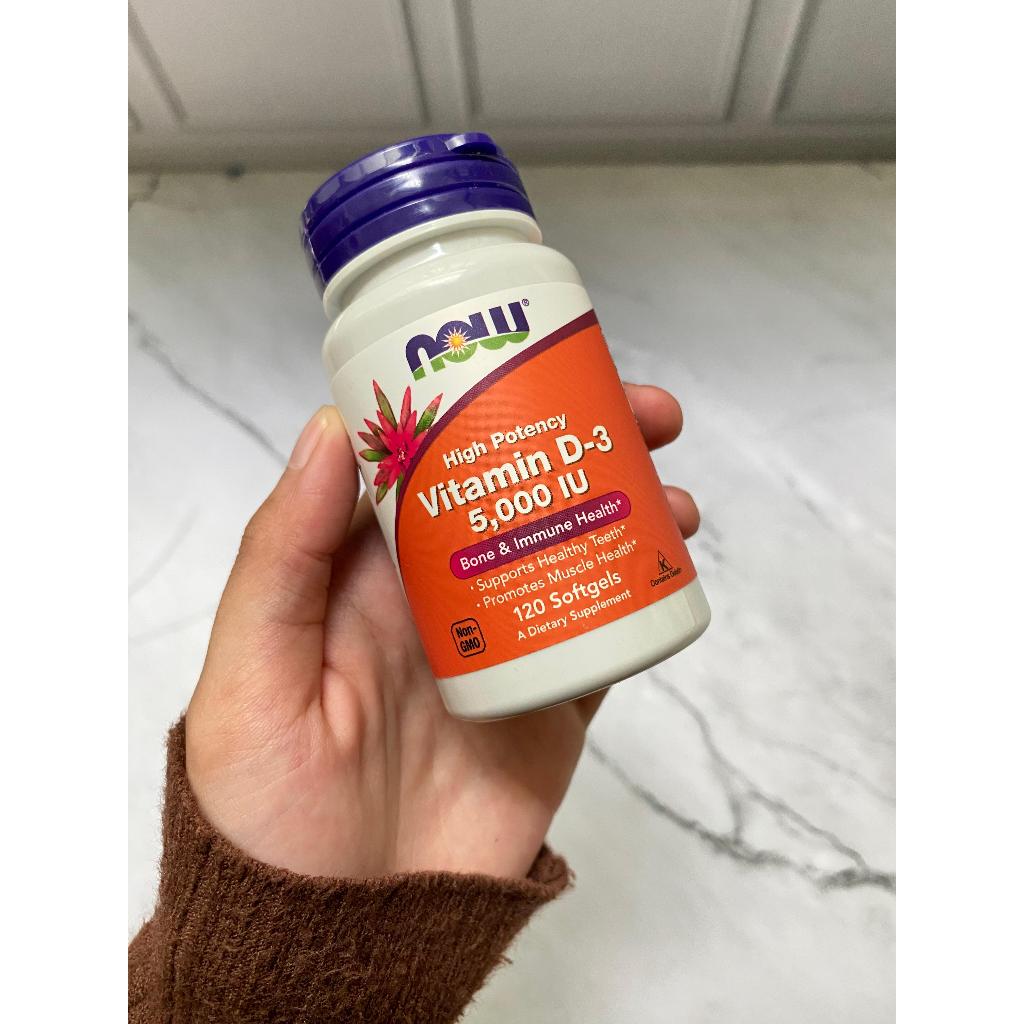 Now FOOD VITAMIN D3 5000 IU - Vit D D-3 5000IU 240 Softgels | Shopee ...