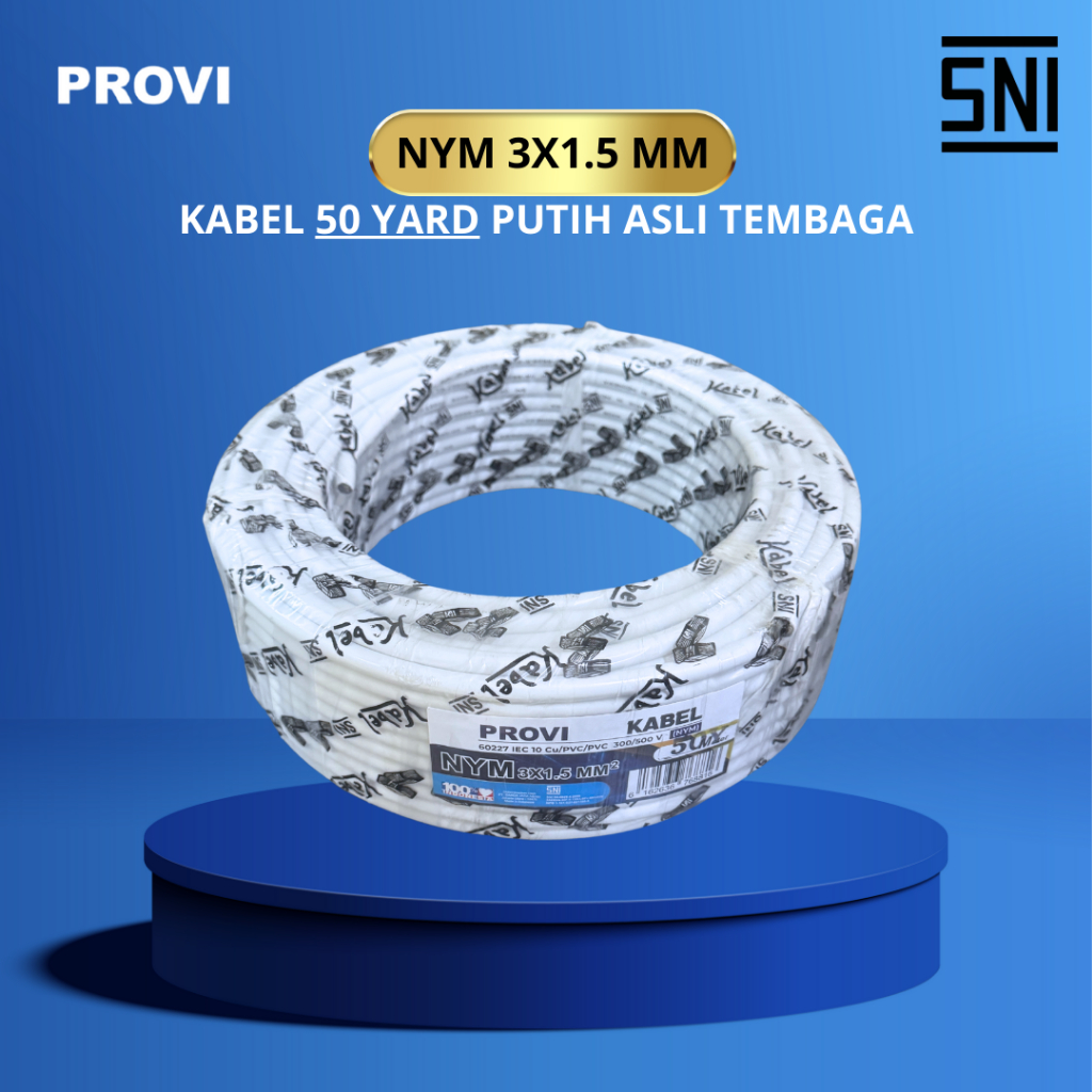 Nym Cable Contains 3 Electricity 3 x 1.5mm 50 Yards Not Fibers - SNI ...