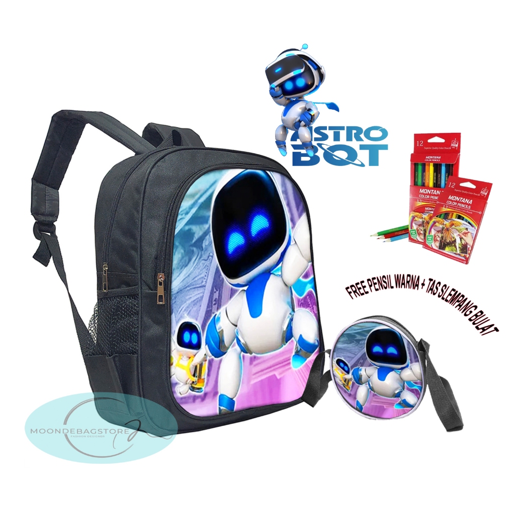 Newest ASTRO BOT Character Backpack Children's School Bags for PAUD ...