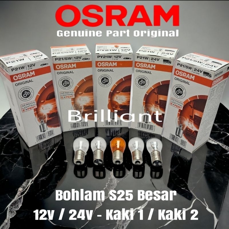 100% Original OSRAM - S25 Rotary Bulb 12v 24v - Turn Signal Stop Brake ...