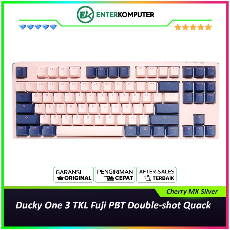 Ducky One 3 TKL Fuji PBT Double-shot Quack Mechanical Gaming Keyboard ...