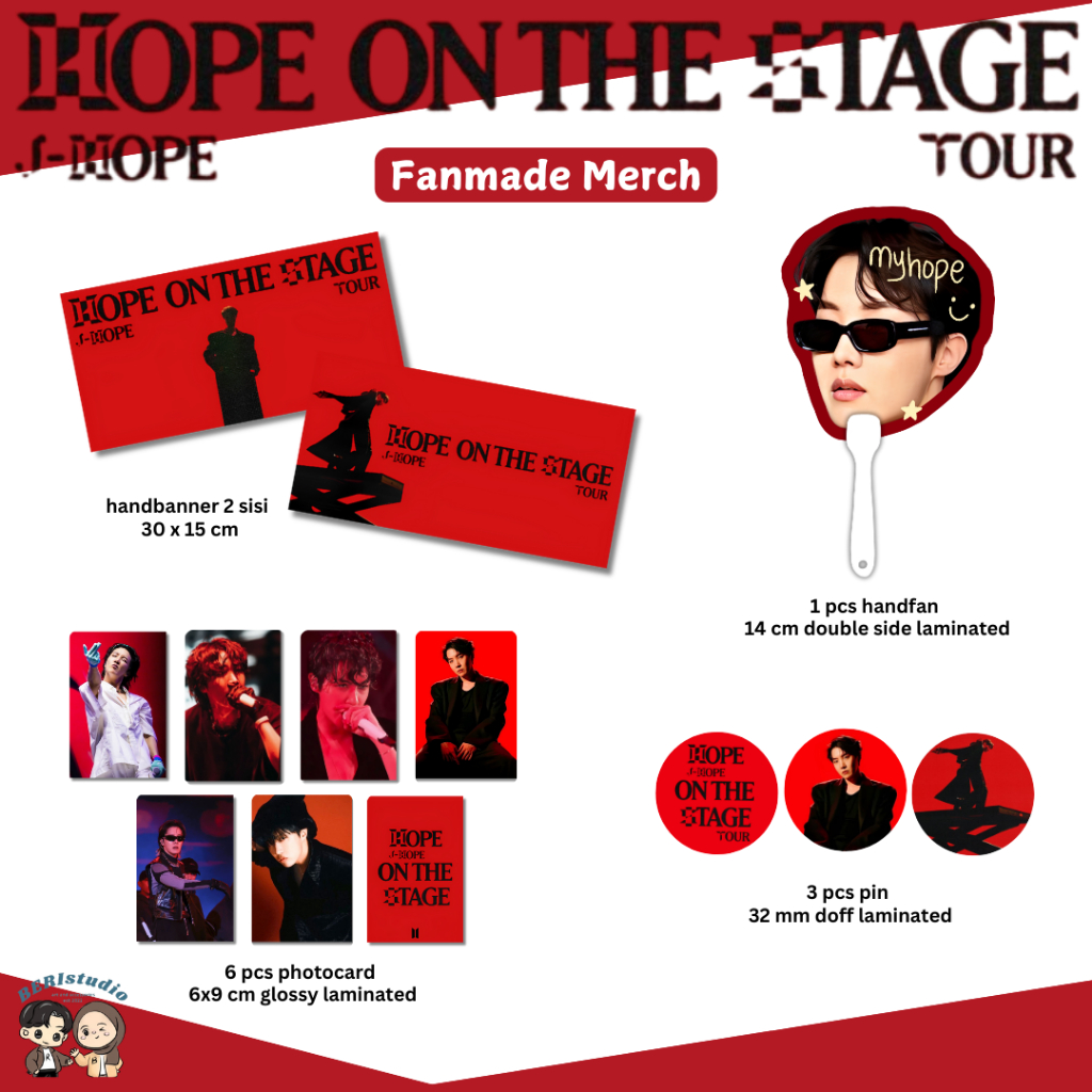 Hope ON THE STAGE Fandmade Merch HANDBANNER HANDFAN PIN PHOTOCARD ...