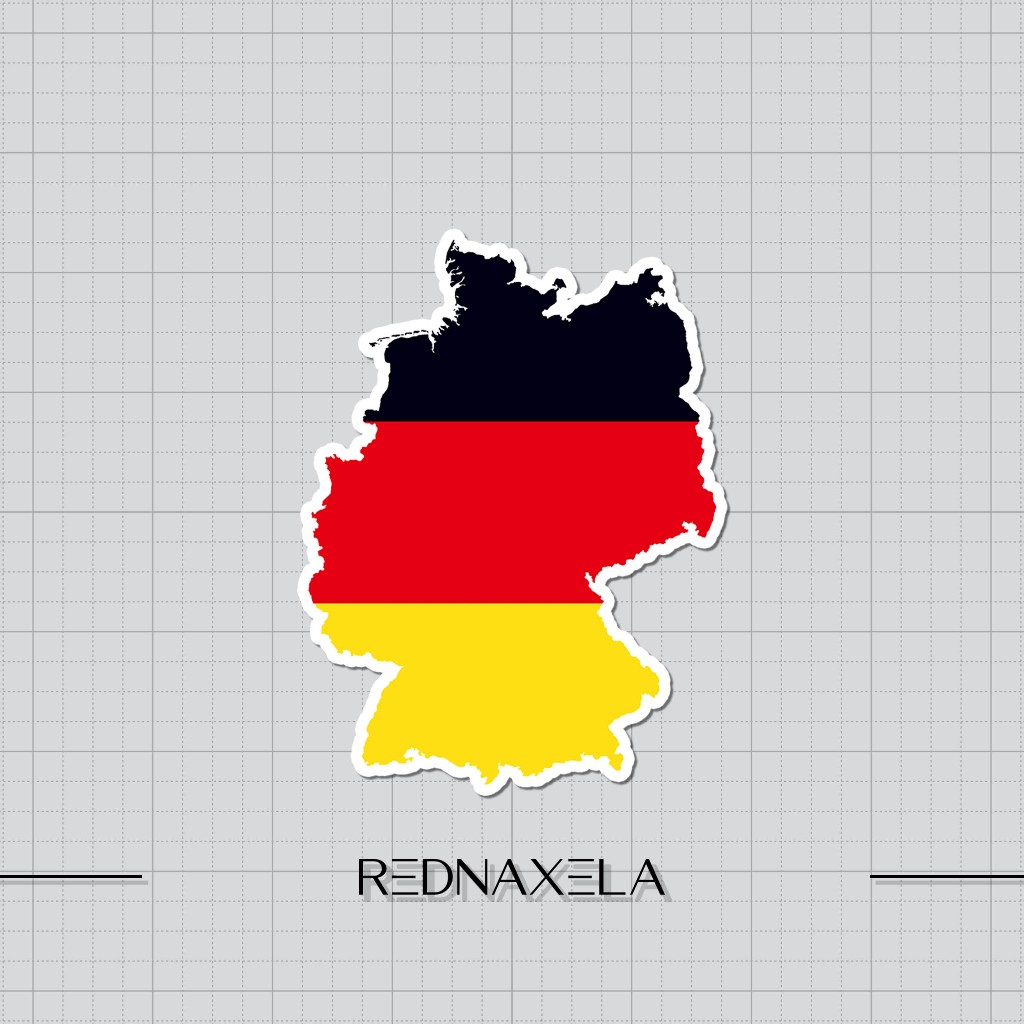 German Vinyl Sticker Map Outdoor Suitcase Sticker Waterproof Sticker ...