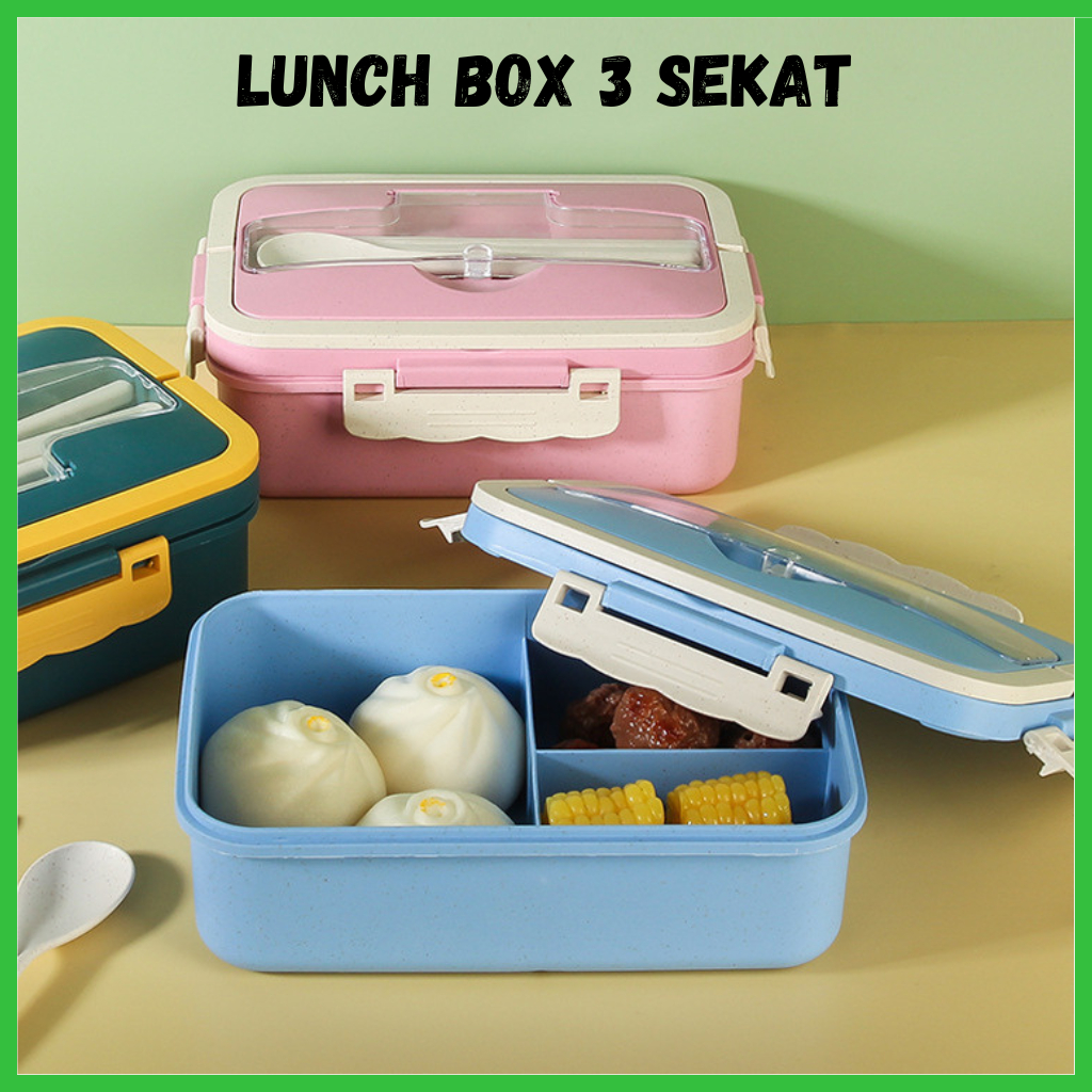 Lunchbox 1200ml Lunch Box Lunch Container 3 Dividers Multi-Purpose ...