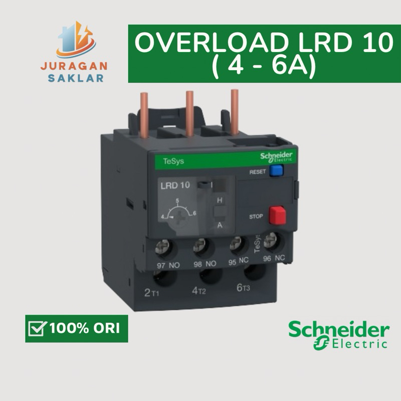 Ori SCHNEIDER THERMAL OVERLOAD RELAY LRD10 LRD 10 (4-6A) | Shopee Malaysia