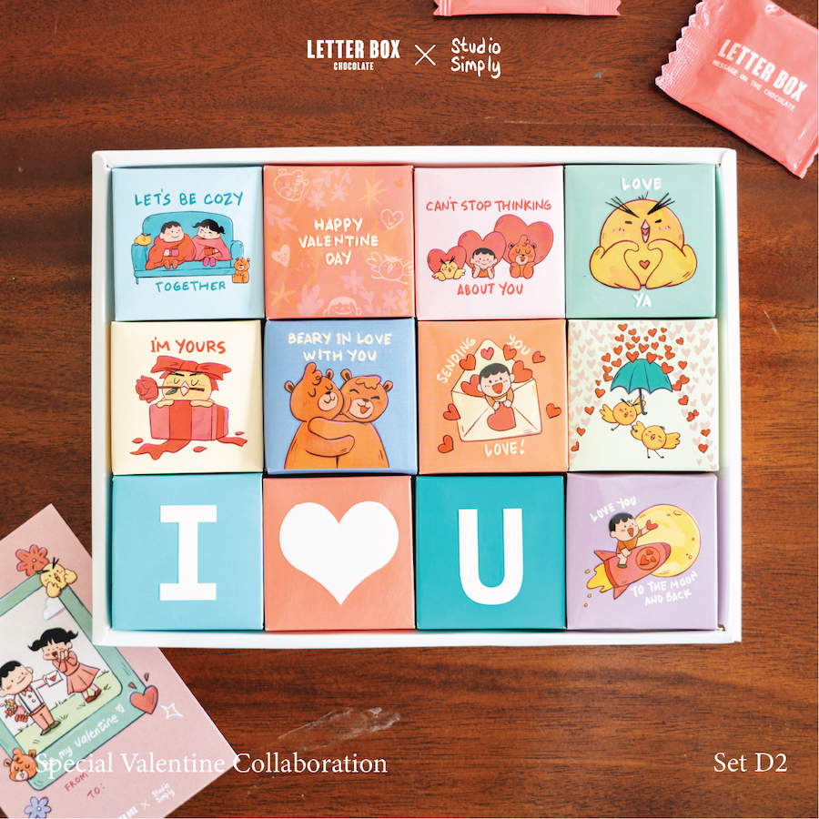 Letter Box - Valentine Mix Chocolate Variant contains 12 - Valentine ...