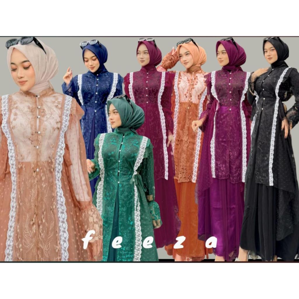Feeza - EID UL FITRI FIANCE WEDDING PARTY TUNIC SKIRT SET | Shopee Malaysia