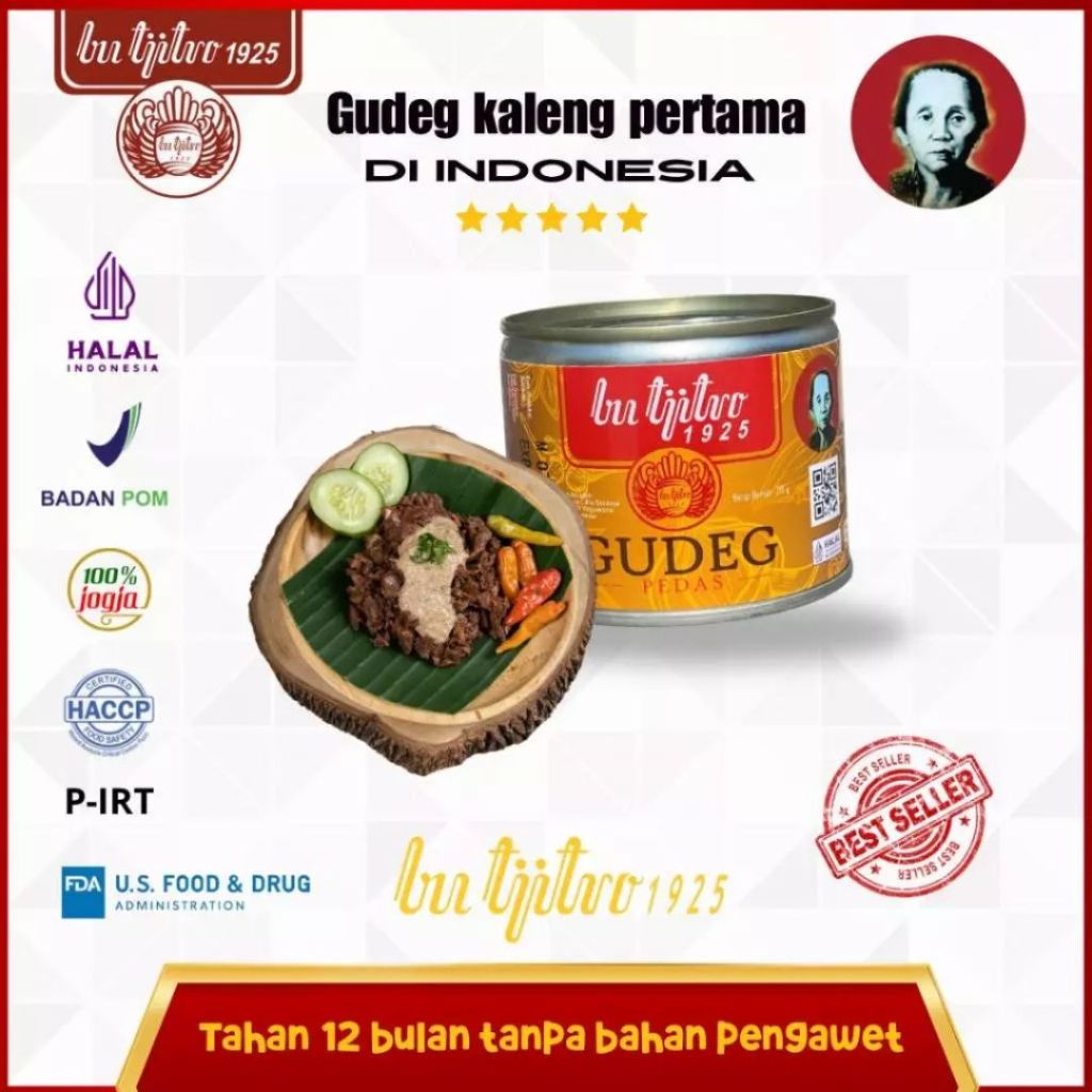 Spicy areh gudeg / butjitro canned gudeg 1925/ canned gudeg/ jogja ...