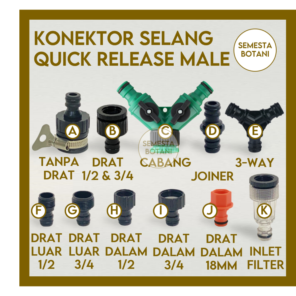 Faucet Connector 1/2 3/4 Quick Release Male Water Hose Connection ...