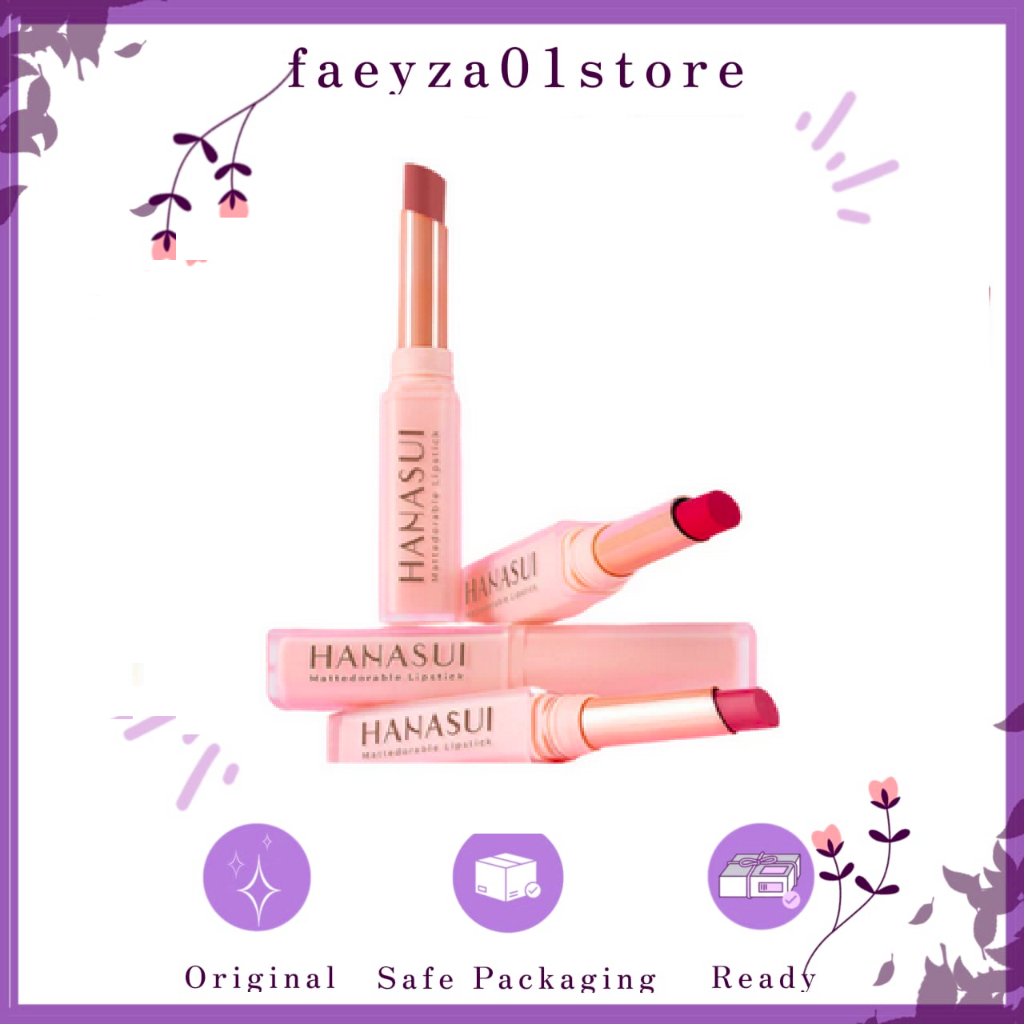 Hanasui MATTEDORABLE LIPSTICK "ANTI SLIDING" | Shopee Malaysia