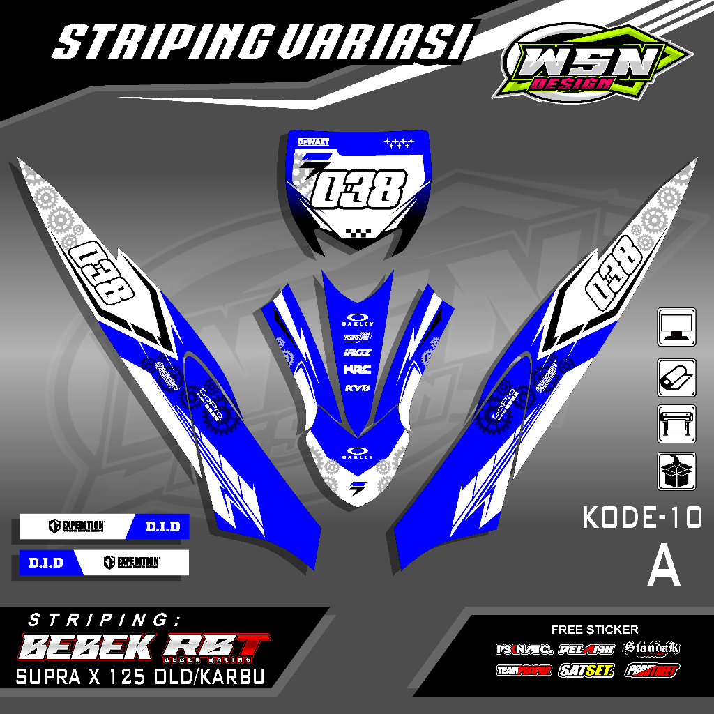 Sticker Striping MOTOR SILUMAN SUPRA X 125 OLD RBT BEBEK MODIF ...