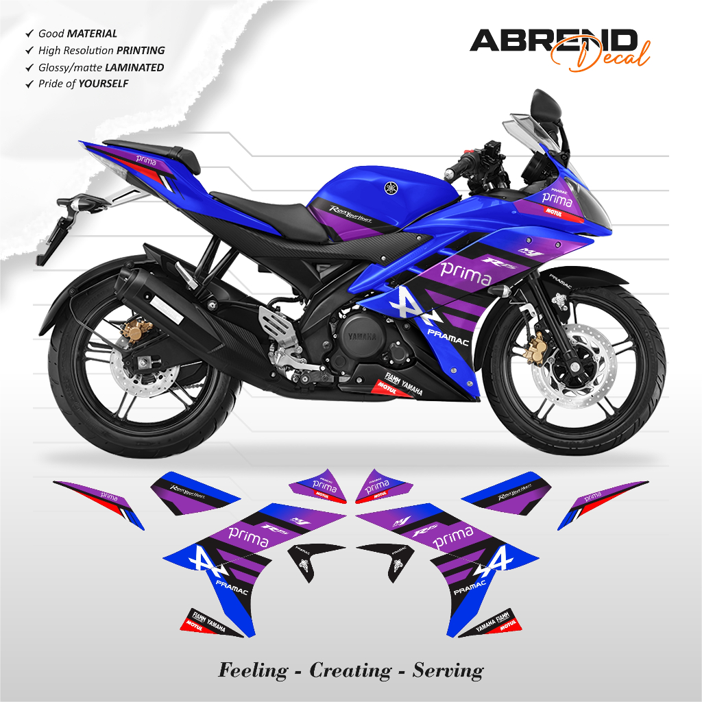 Striping R15 V2 LIVERY PRAMAC PRIMA GP 2025 / YAMAHA R15 V2 MOTORCYCLE ...