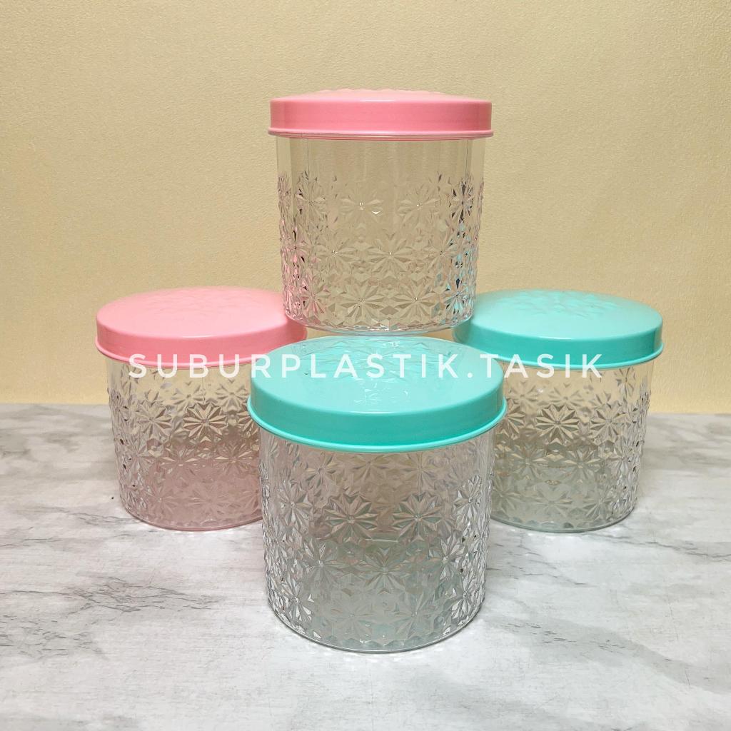 [6 Pcs] Calista Flower Crystal Jar 800ml | Thick Clear Acrylic Mica ...