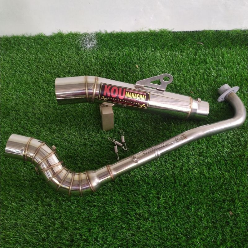 Open pipe KOU mahachai for wave 100/125 xrm 100/125 smash big elbow 51mm canister | Shopee Malaysia