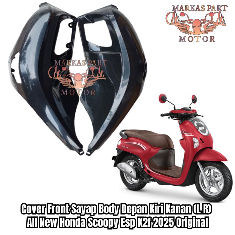 HITAM Front Cover Front Body Wing Left Right (LG) All New Honda Scoopy ...