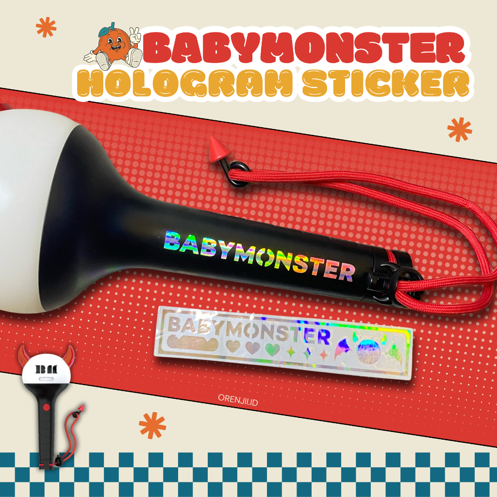 [READY] Sticker DECOR BABYMONSTER LIGHTSTICK HOLOGRAM / STICKER ...