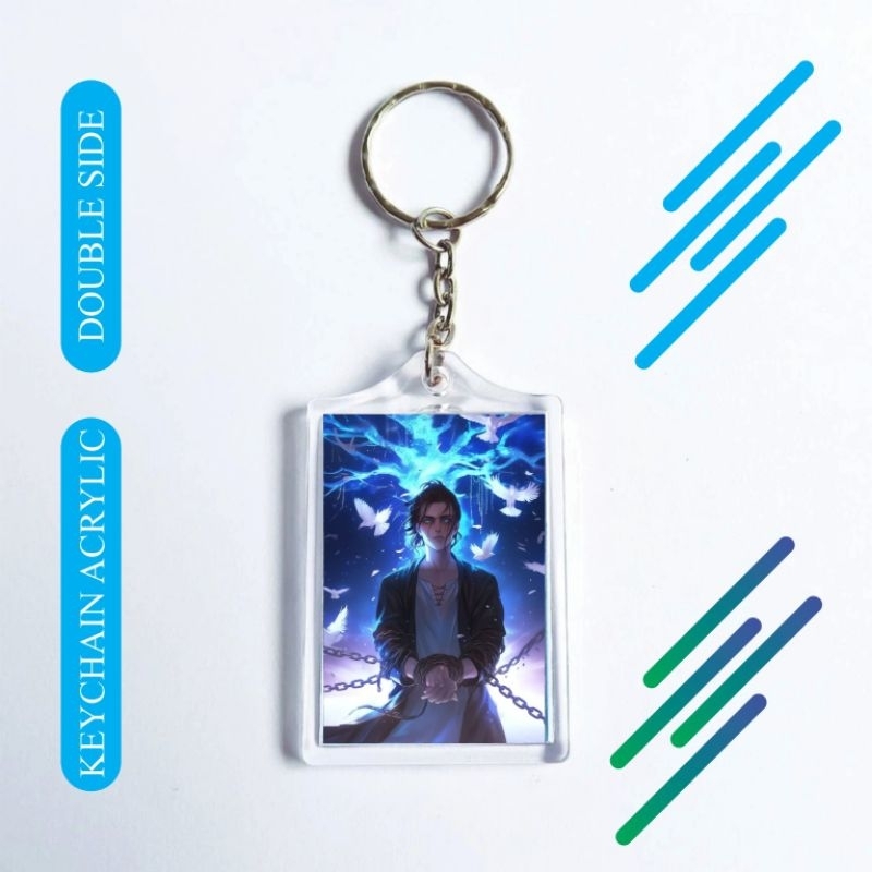 GANTUNGAN Ready TO SEND Keychain Attack On Titan Eren Yeager Keychain ...