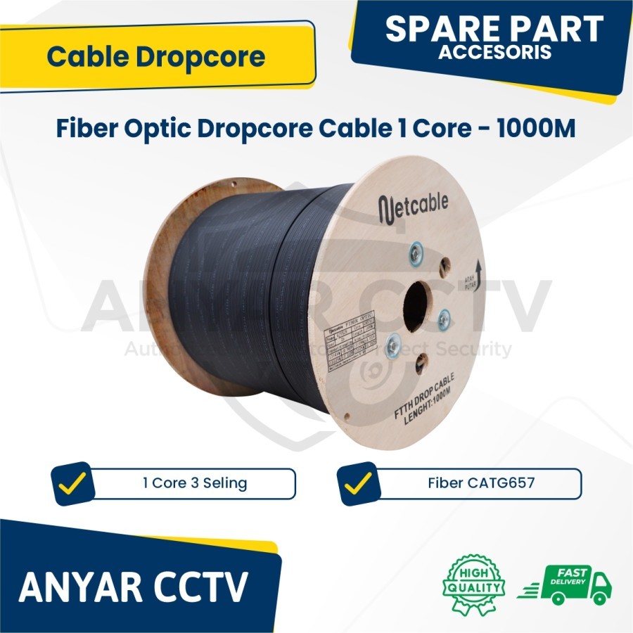 Dropcore Netcable FO Fiber Optic Cable 1 Core 3 Alternating 1KM (1000 ...