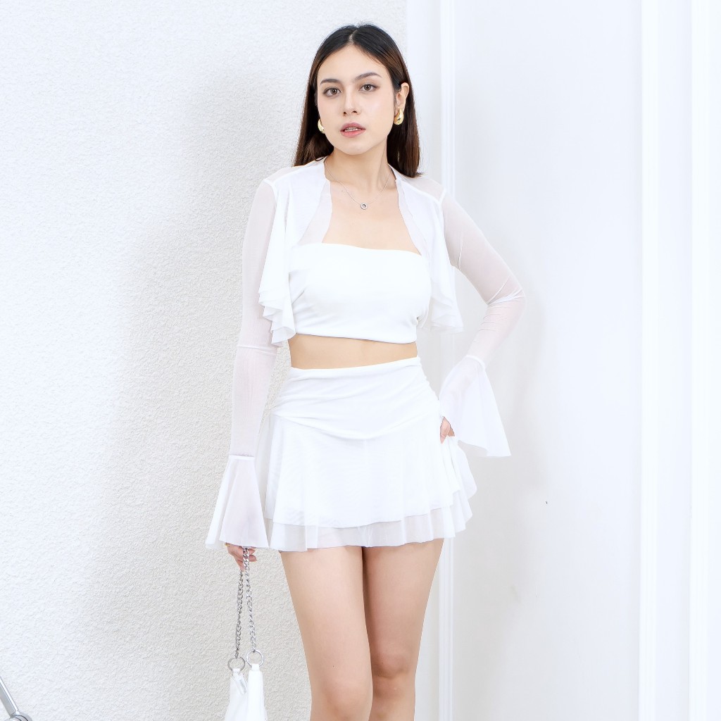 [GURLBUCKET] Romantic Set / Inner / Outer / Top / Chiffon Set "Women's ...