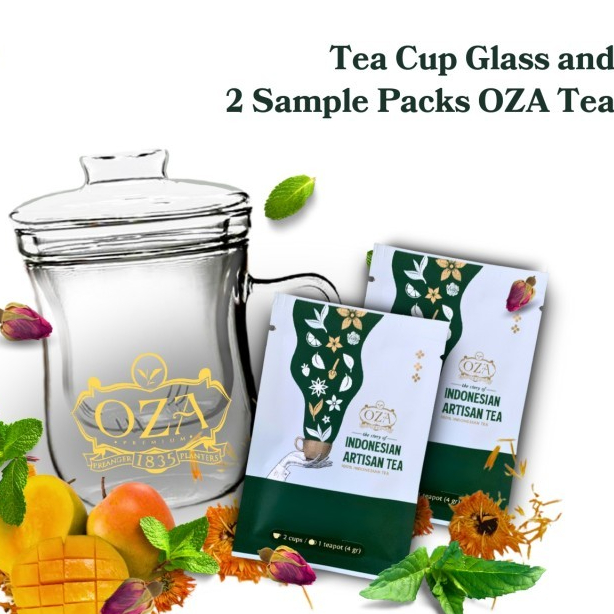 Oza tea - tea Glass Strainer + 2 tea sachets 4 grams (random) | Shopee ...