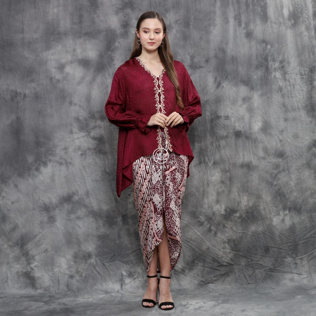 AIRA BATIK _ Larissa Embroidery Blouse Wrapped Skirt Set | Viscose ...