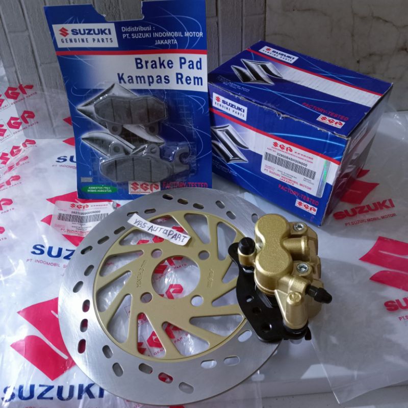 Front Caliper+Discpad+Smash 110 Plate/Shogun 110/Shogun 125 R Old (3 ...