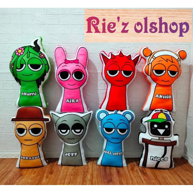 CUSTOM NAME SPRUNKI CHARACTER PILLOW DOLL (FREE NAME ENGRAVING ...