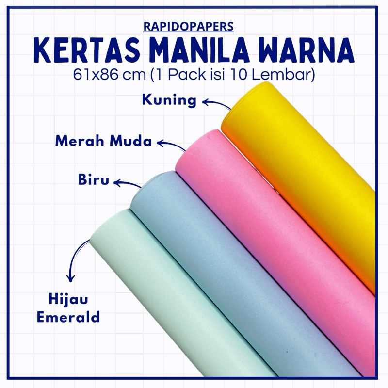 Color Manila Cardboard [10 Sheets, 61x86 cm, 150 gr] Color BC Paper ...