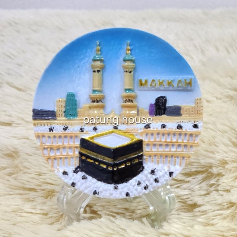 Fridge Magnet Refrigerator Souvenir Makkah Mecca Saudi Arabia Round ...