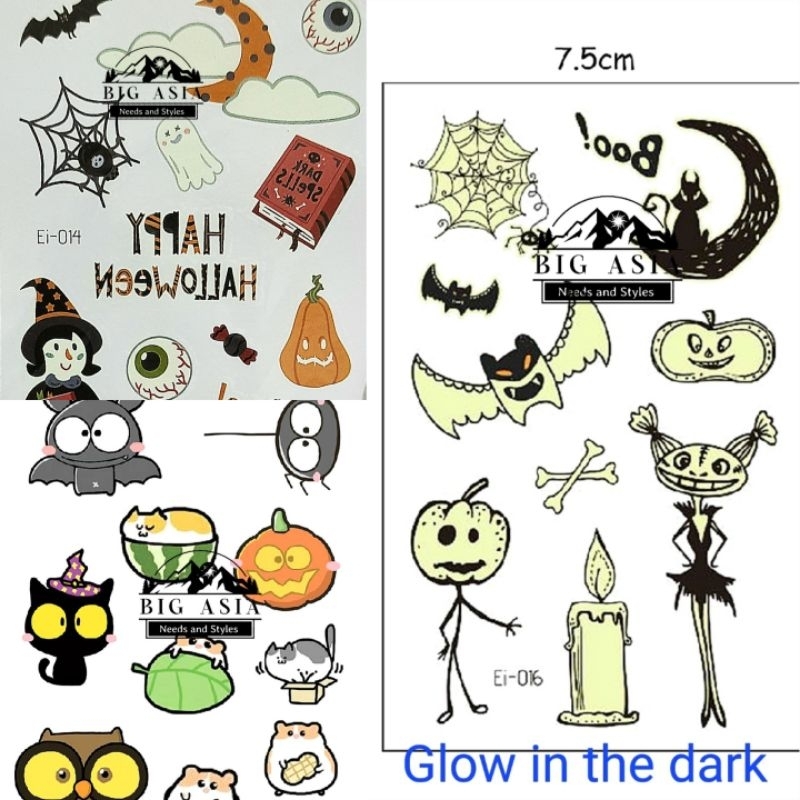 Temporary tattoo stickers Halloween tattoos, non-permanent temporary ...