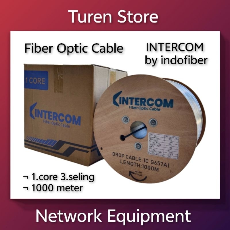 Dropcore intercom 1 core 3 interspersed by indofiber fiber optic cable ...